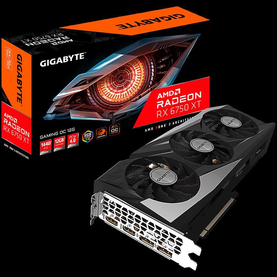 GIGABYTE Video Card AMD Radeon RX 6750 XT GAMING OC 12G, 12GB GDDR6 ...