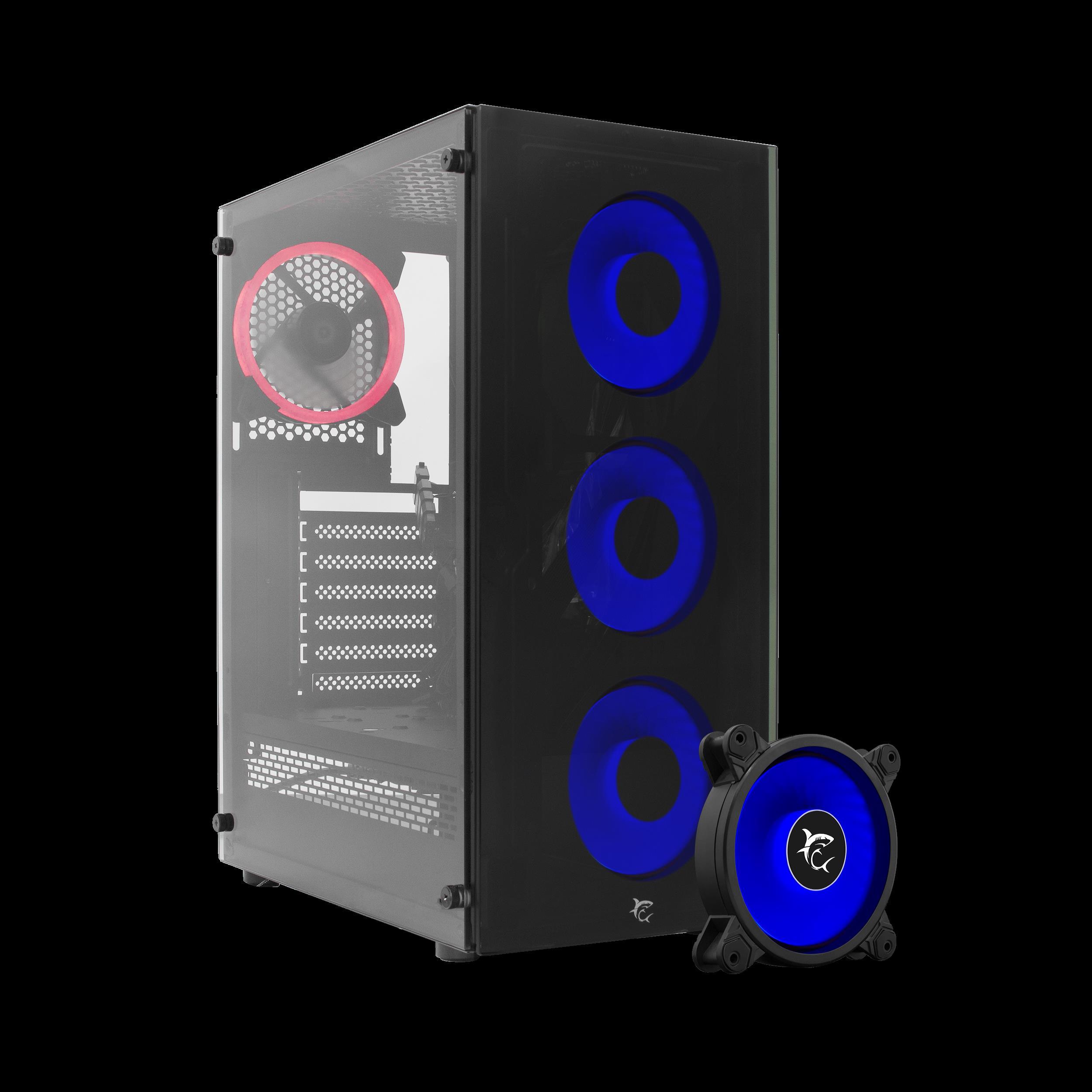 White Shark KUĆIŠTE GCC-2101 BUNKER / 1 Fan RED + 3 Fan VELOCITY ...