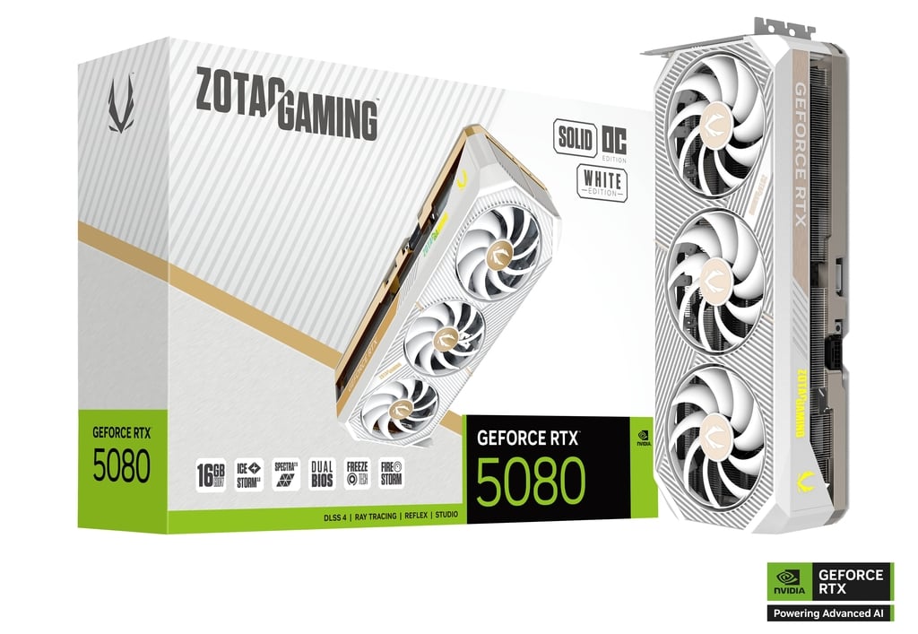 ZOTAC GAMING RTX 5080 SOLID OC 16GB WH - Proxima informatika